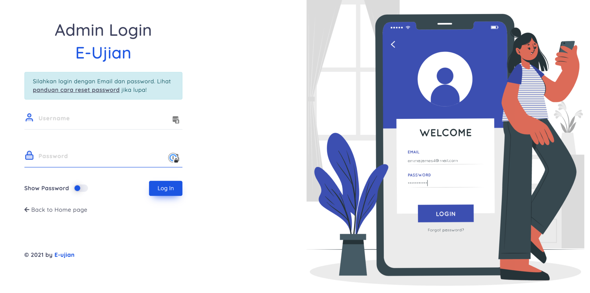 Cara Login dan Mulai Mengelola E-ujian - E-ujian.id