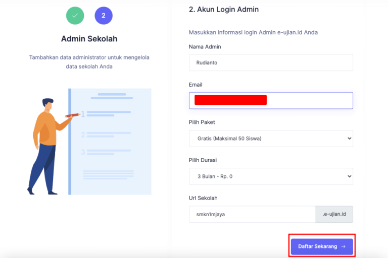Cara Daftar e ujian Gratis dan Memulai - E-ujian.id