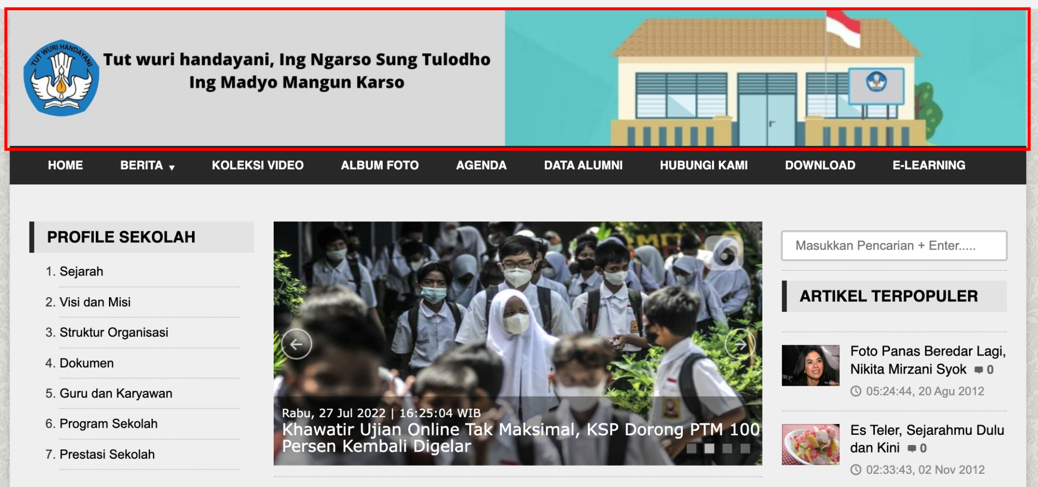 2.1 Cara Mengubah Logo Web Profil Sekolah - E-ujian.id