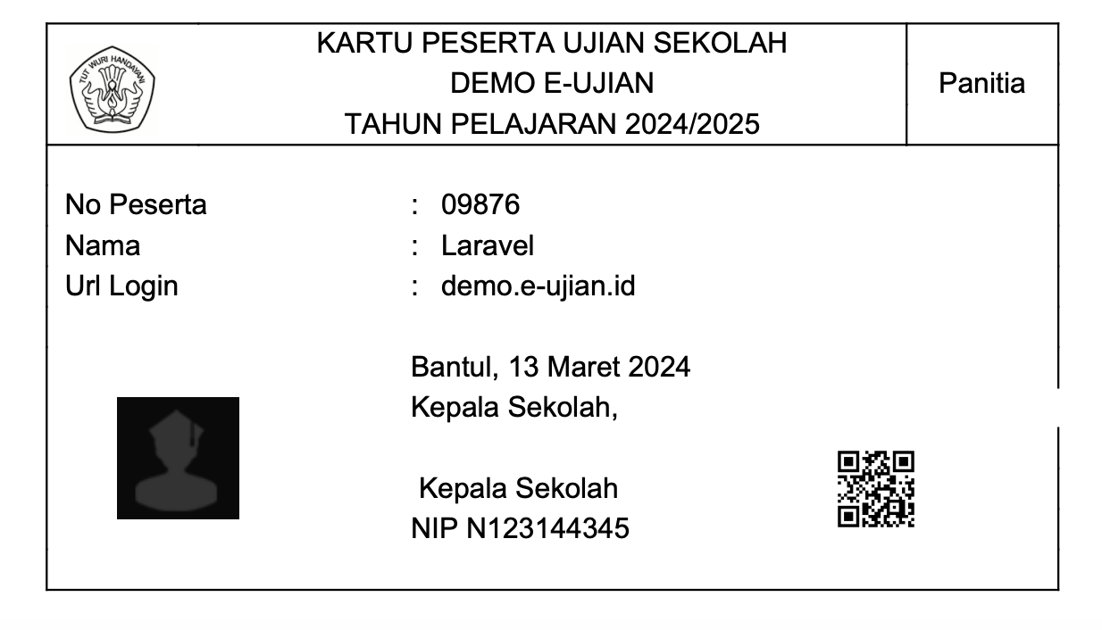 Cara Membuat Kartu Ujian dan Di-download - E-ujian.id