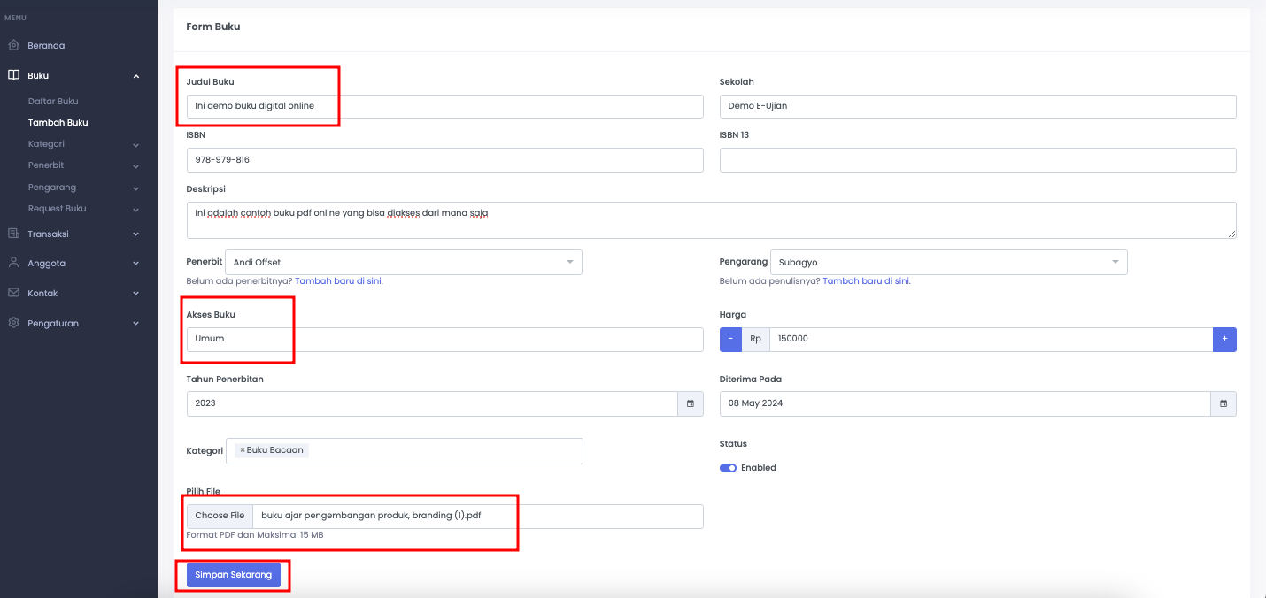 Cara Menambahkan Buku Digital Eperpus e-ujian - E-ujian.id