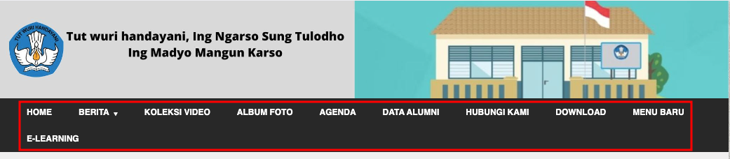 3. Cara Menambah Menu Header di Website e-ujian.id - E-ujian.id