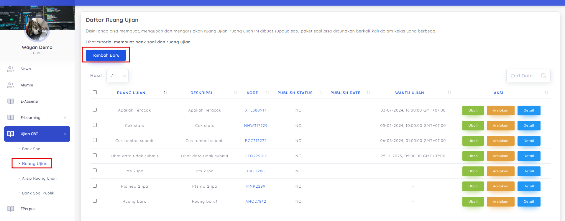 Membuat Kelas Ujian CBT - E-ujian.id